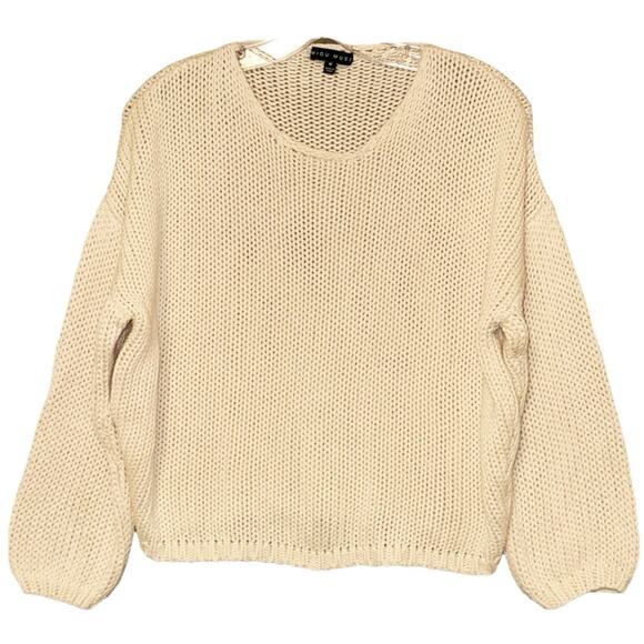 Miou Muse | Sweaters | Miou Muse Cream Pullover Knit Sweater 0 Cotton ...